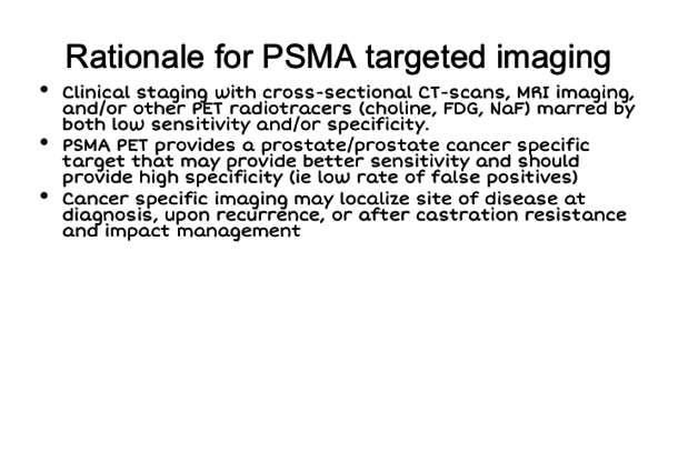 The Role of Molecular Imaging in Managing High Risk and Recurrent PCa