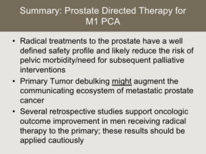 New Considerations for Oligometastatic Prostate Cancer