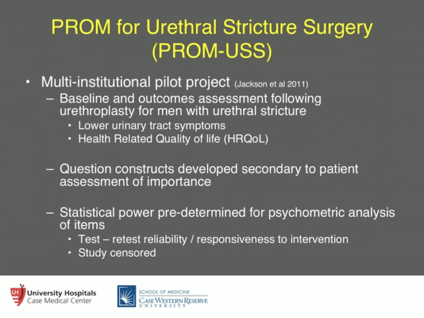 Chris Gonzalez | Quality of Life Outcomes Following Urethroplasty