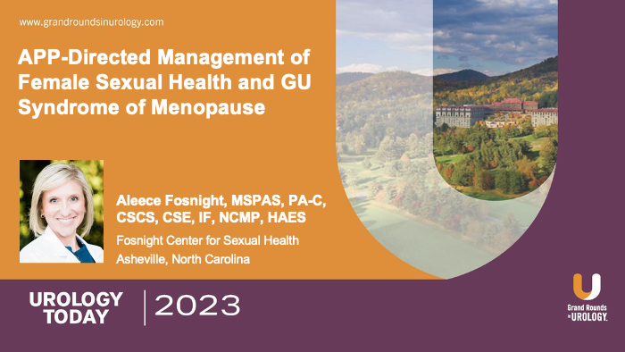 Female Sexual Health and GU Syndrome of Menopause